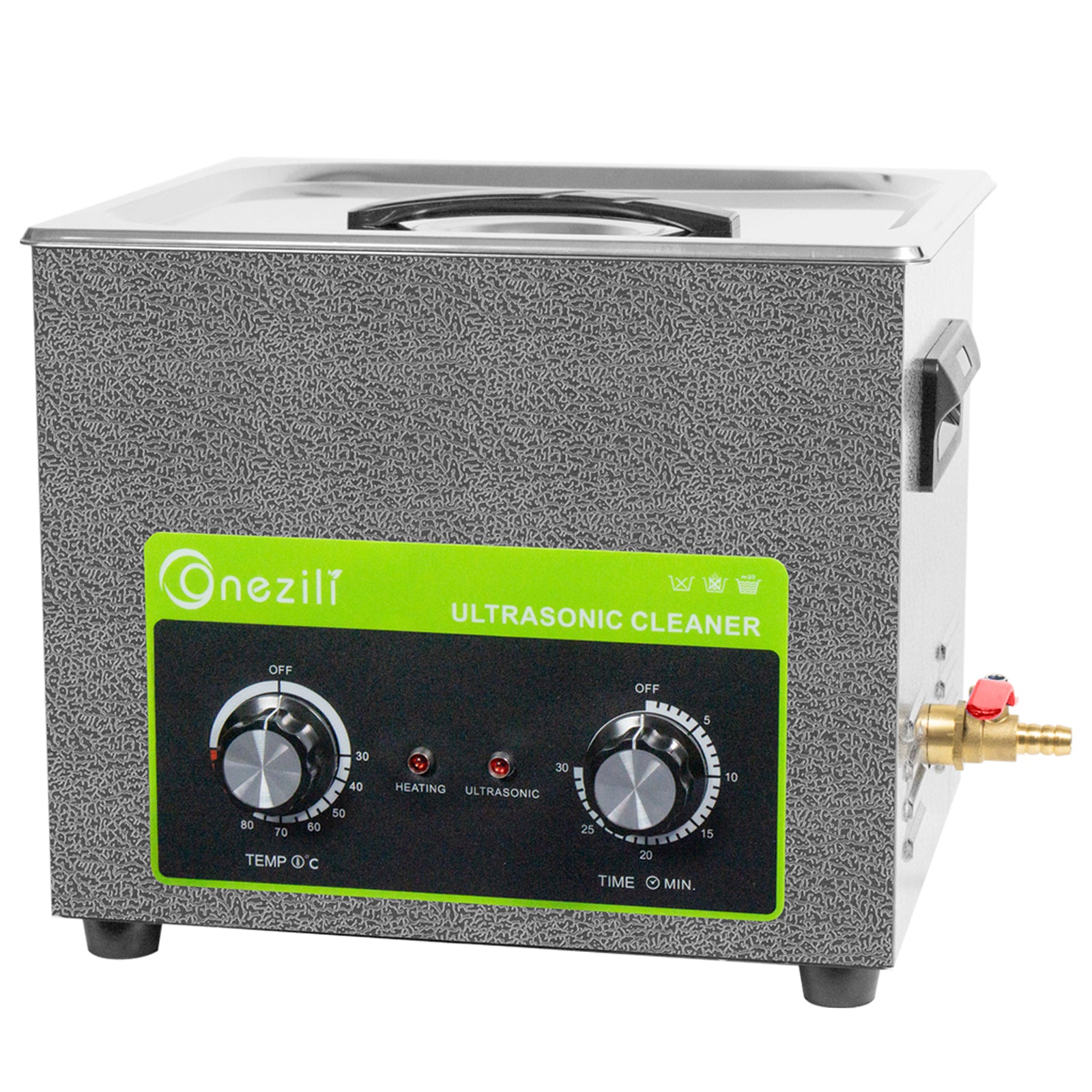 ONEZILI 10L Ultrasonic Cleaner with Heater & Timer, 240W Industrial Gr